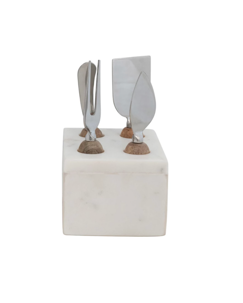Marble Cheese Knife Set – Thacher & Spring