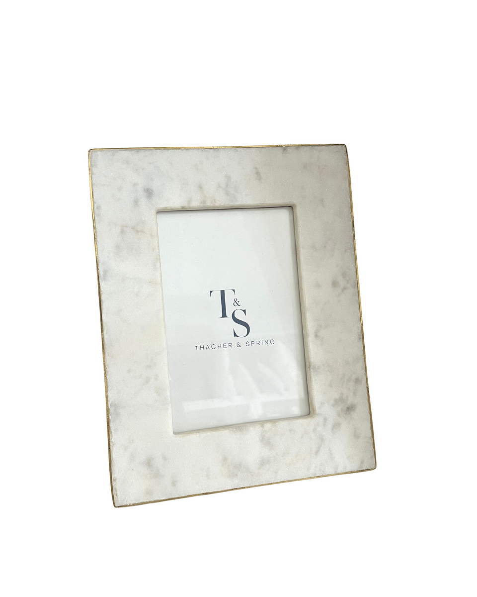 4x6 Marble Frame with Gold Edging – Thacher & Spring